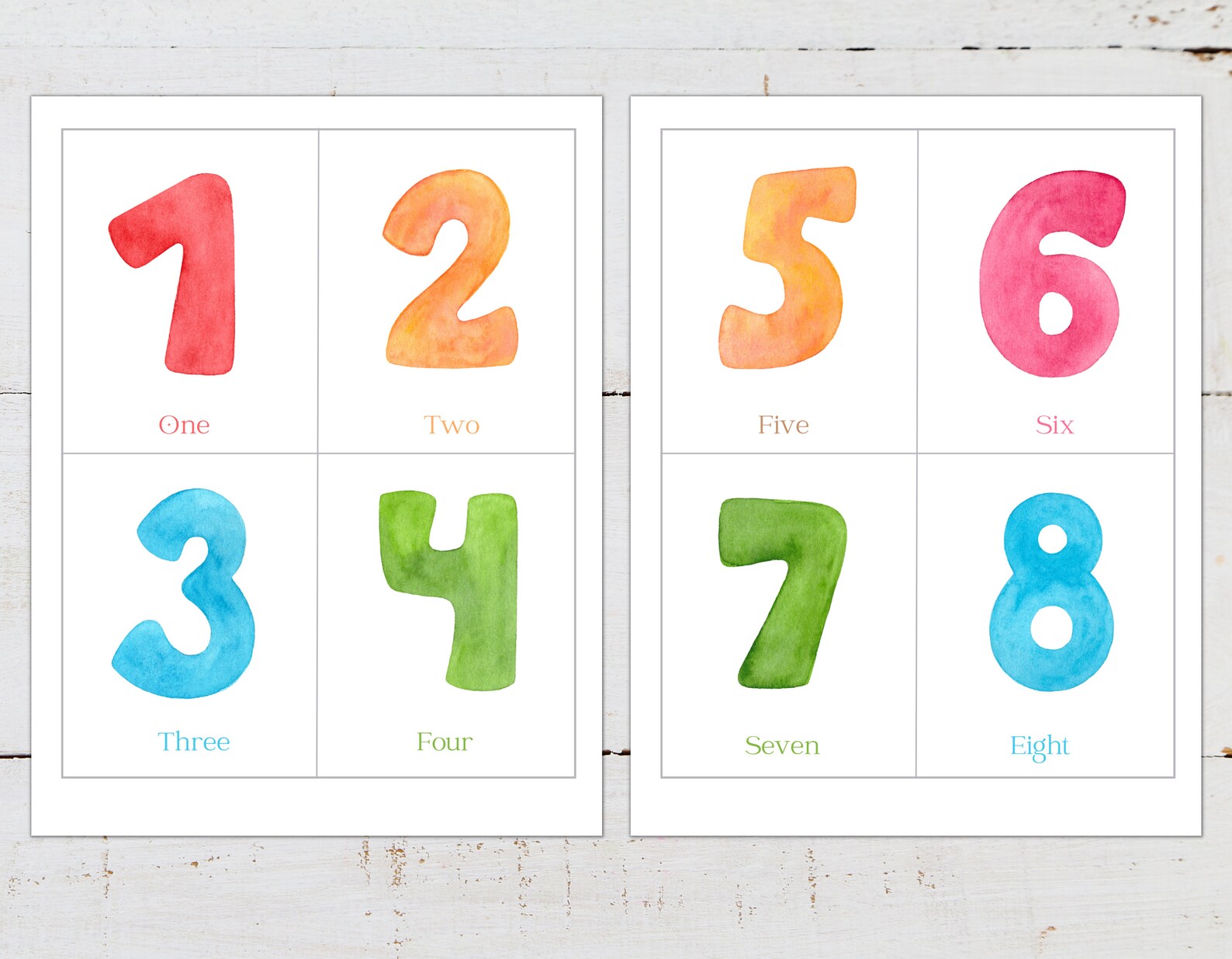 NUMBER Cards, 1 to 10 Counting, Toddler Activity, Printable, Instant ...