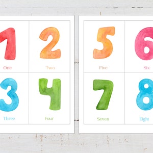 NUMBER Cards, 1 to 10 Counting, Toddler Activity, Printable, Instant ...