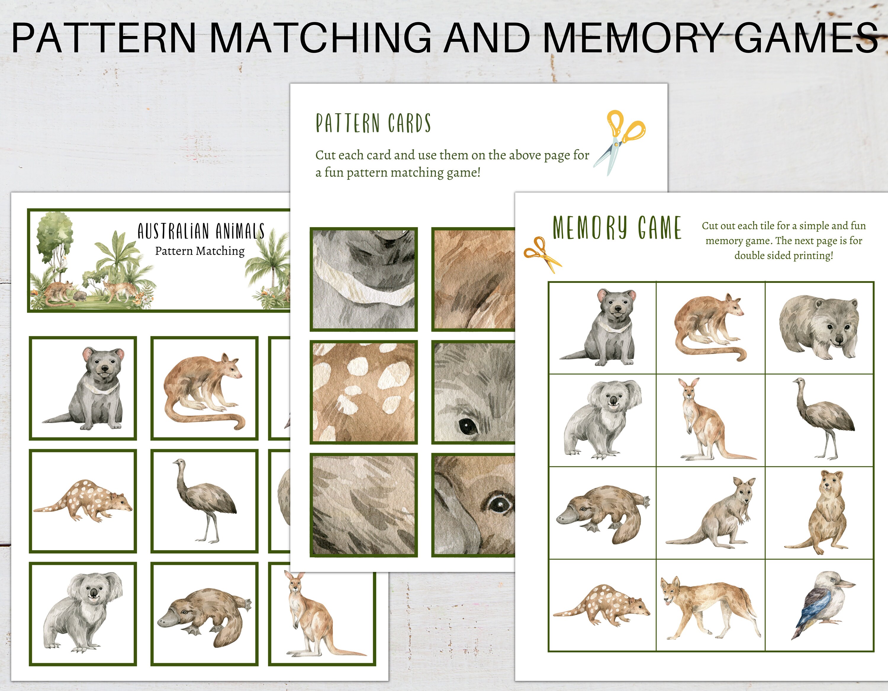 AUSTRALIAN Animals Pre-k and K Activity Pack Homeschool - Etsy