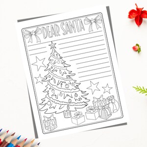 Coloring Letter to Santa, Dear Santa, Printable Letter to Santa ...