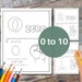NUMBER Coloring and Tracing Worksheets, 0 to 10 Counting, Preschool ...
