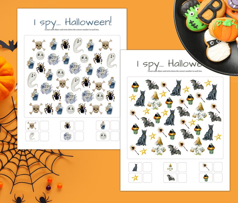 HALLOWEEN I Spy, Printable Halloween Activity, Preschool, Kindergarten ...
