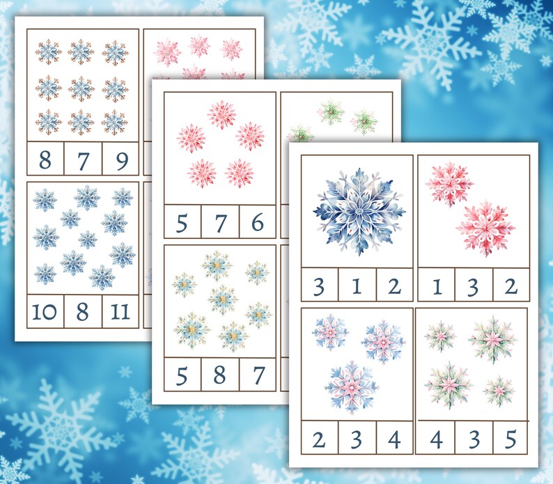 SNOWFLAKES Pre-k and K Activity Pack, Homeschool, Digital, Instant ...
