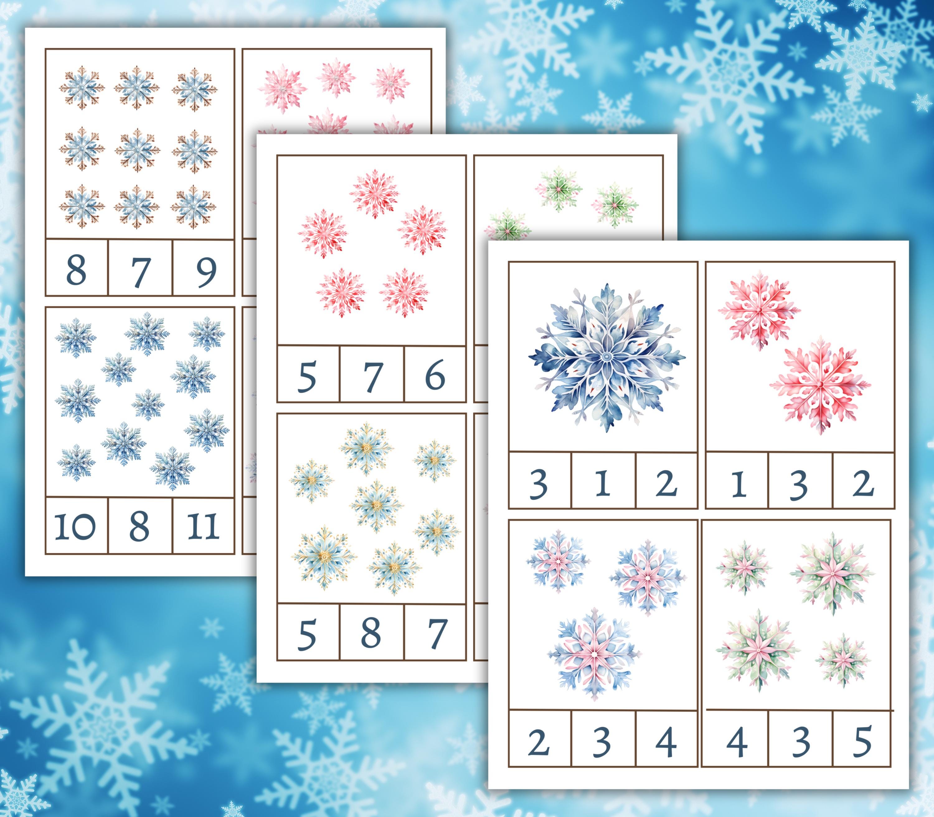 SNOWFLAKES Pre-k and K Activity Pack, Homeschool, Digital, Instant ...
