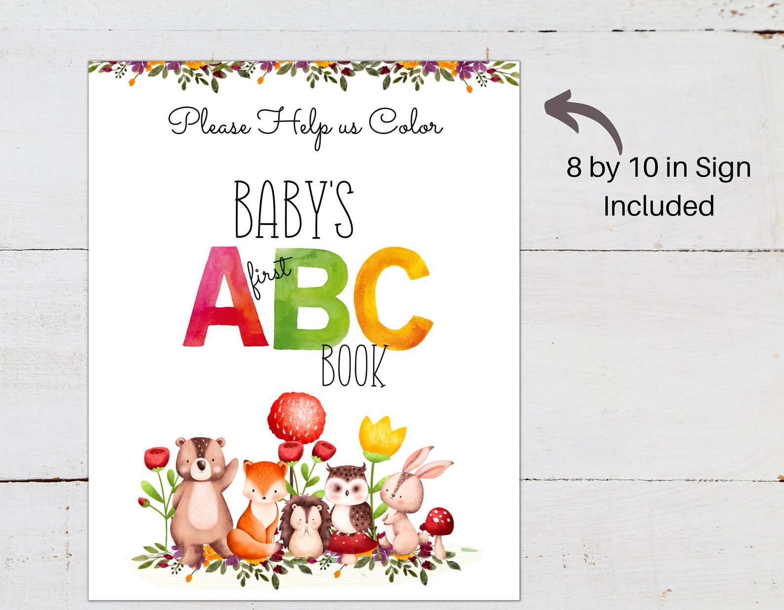 Baby's First ABC Book, Printable ABC Book, Baby's First Alphabet Book ...