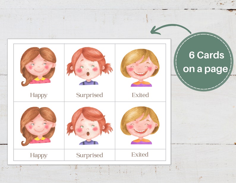 FEELINGS Mini Poster 3-part Cards 2 Card Sizes Homeschool - Etsy