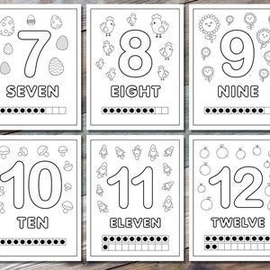 NUMBER Count and Coloring Worksheets, 1 to 20 Counting, Preschool ...