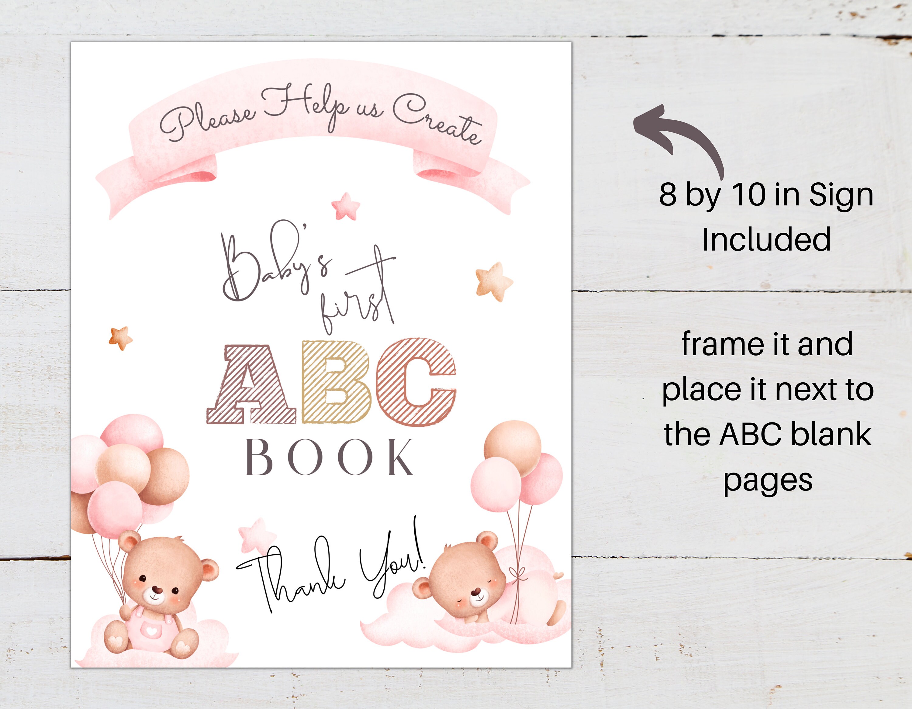 Baby's First ABC Book, Printable ABC Book, Baby's First Alphabet Book ...
