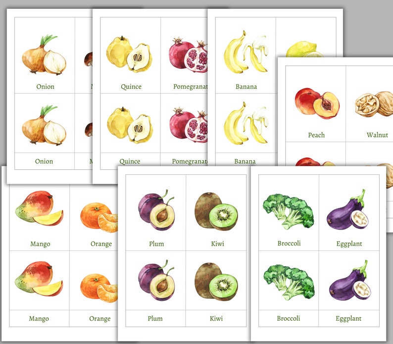 FRUIT & VEGGIES Pre-k and K Activity Pack, Homeschool, Digital, Instant ...