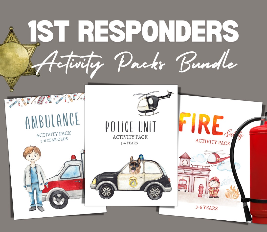 FIRST RESPONDERS BUNDLE, Fire Station, Police Unit and Ambulance ...