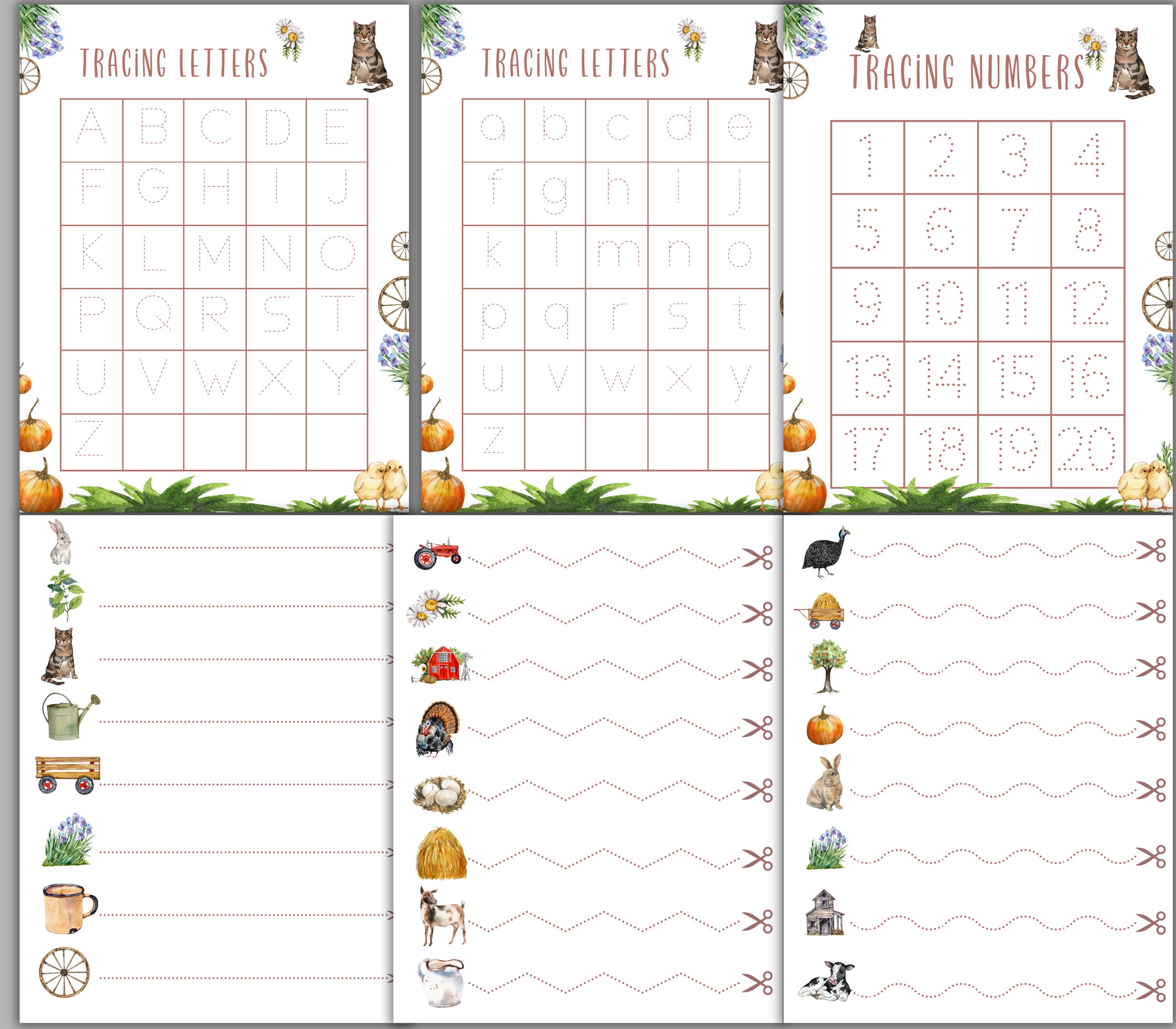 ON THE FARM Activity Pack, Homeschool, Digital, Instant Download - Etsy