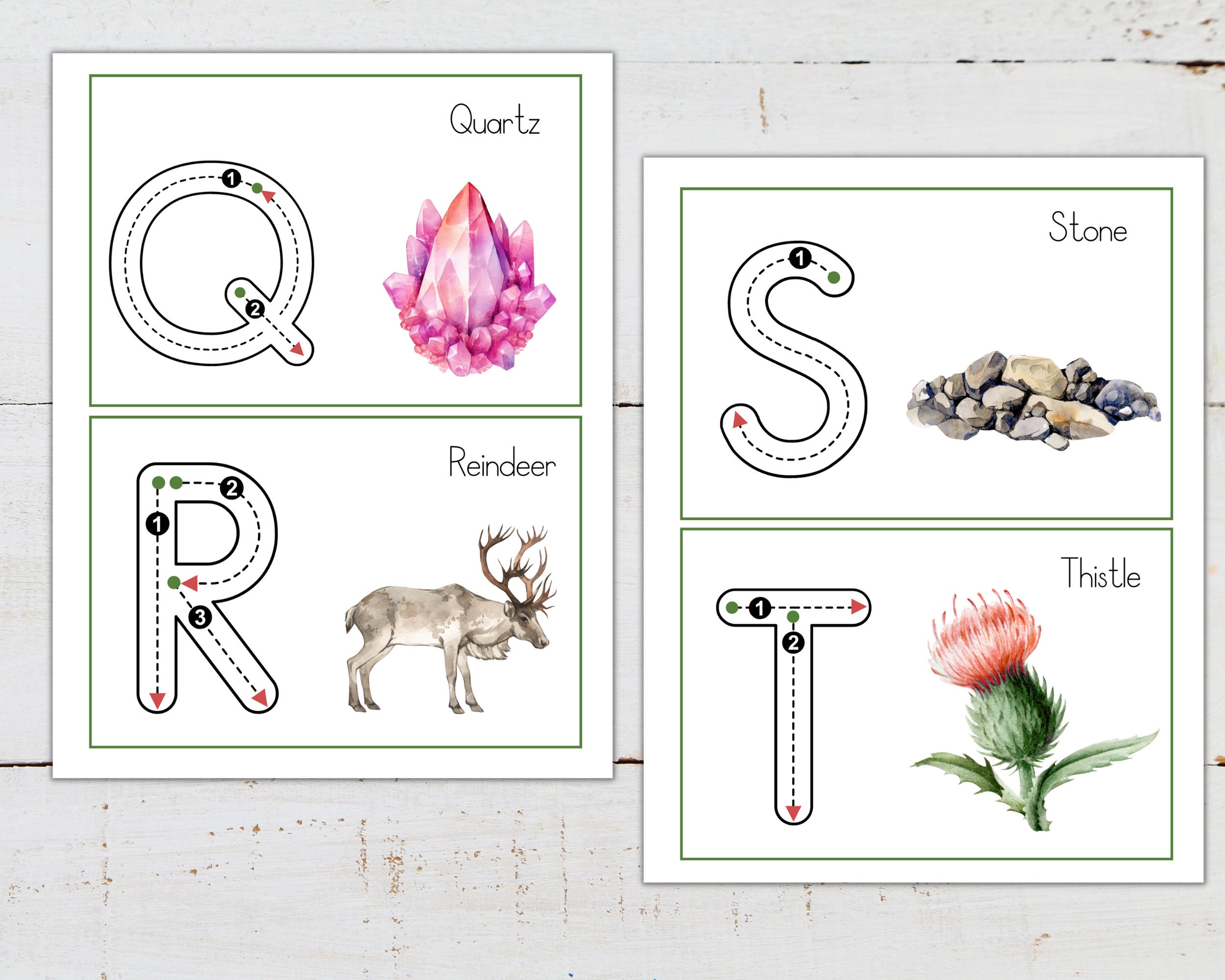 ABC Tracing Cards, A to Z Tracing, Instant Download - Etsy