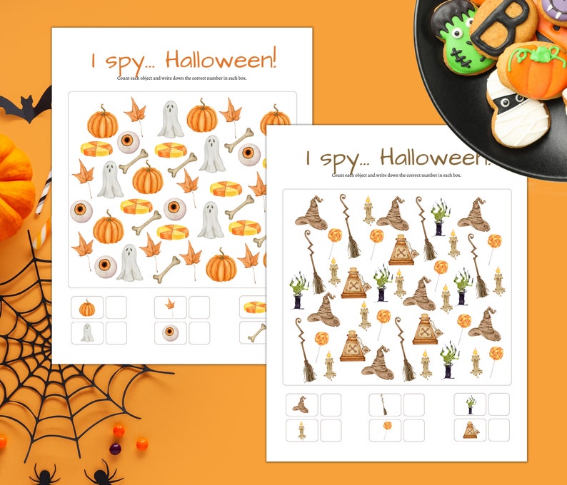 HALLOWEEN I Spy, Printable Halloween Activity, Preschool, Kindergarten ...
