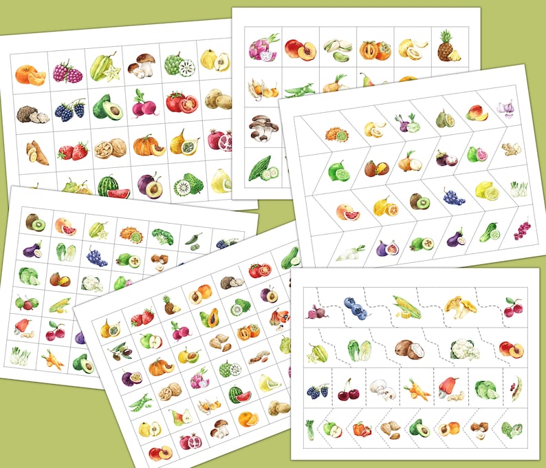 FRUIT/VEGETABLES Cutting Strips, Scissor Practice, Preschool Printable ...