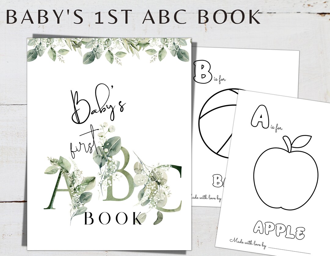 Baby's First ABC Book, Printable ABC Book, Baby's First Alphabet Book ...