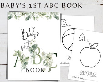 Baby's First ABC Book, Printable ABC Book, Baby's First Alphabet Book ...