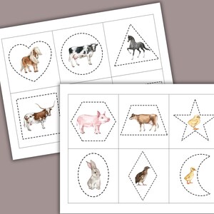 FARM ANIMALS Cutting Strips, Scissor Practice, Preschool Printable ...