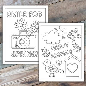 SPRING Coloring Pages, Preschool Activity, Digital Product, Instant ...