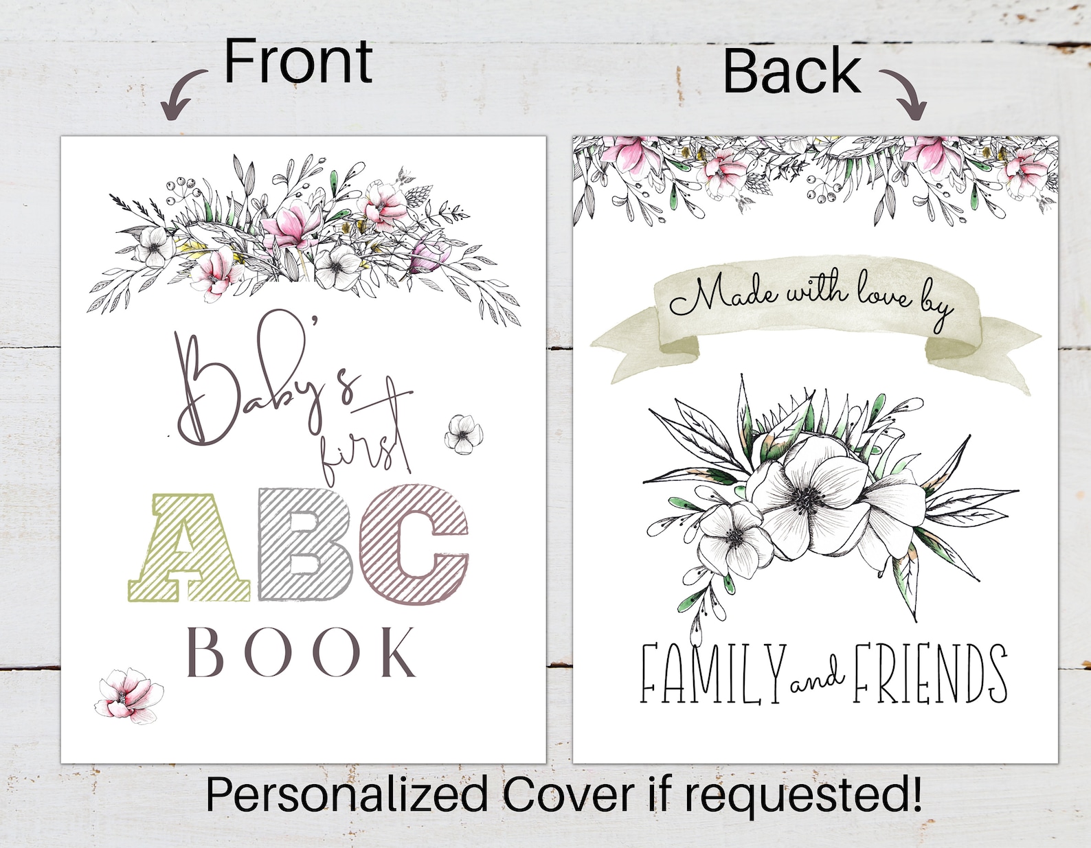 Baby's First ABC Book, Printable ABC Book, Baby's First Alphabet Book ...