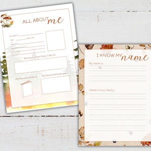 AUTUMN/FALL MORNING Menu, Homeschool Printables, Instant Download - Etsy