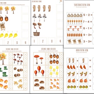 AUTUMN FOREST Pre-k and K Activity Pack, Homeschool, Digital, Instant ...