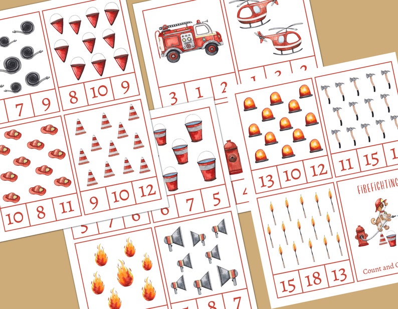 FIRE SAFETY Pre-k and K Activity Pack, Homeschool, Digital, Instant ...