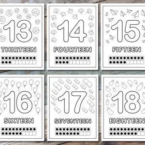 NUMBER Count and Coloring Worksheets, 1 to 20 Counting, Preschool ...