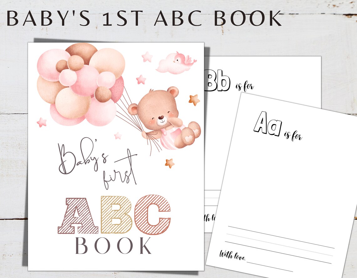 Baby's First ABC Book, Printable ABC Book, Baby's First Alphabet Book ...