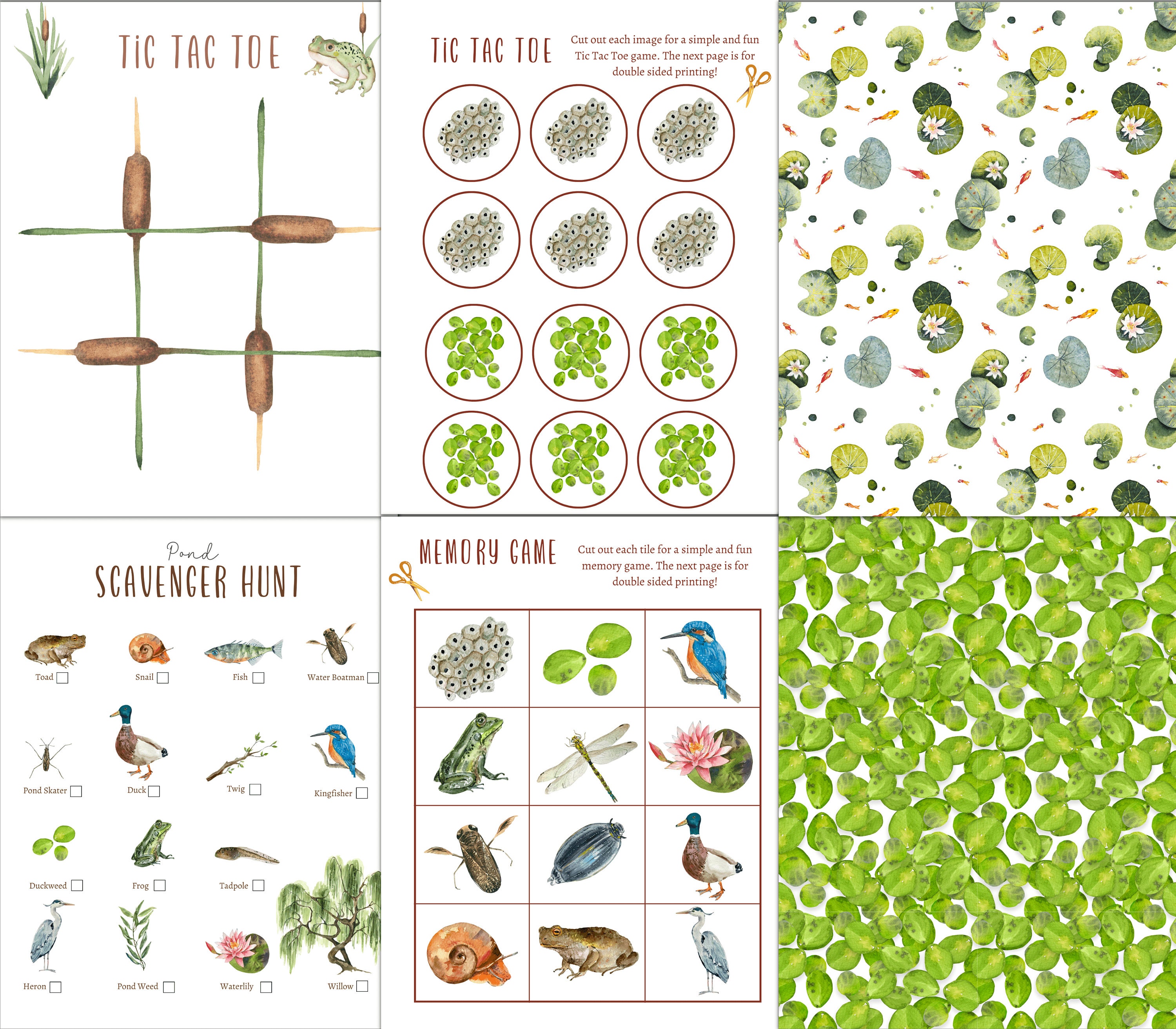 POND LIFE Unit Study Life Cycle Anatomy Nature Study - Etsy Australia