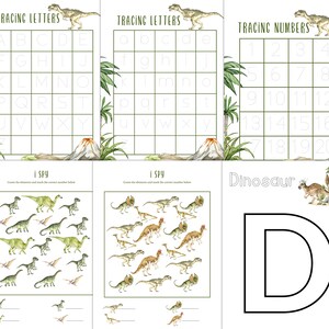 DINOSAUR Pre-k and K Activity Pack, Homeschool, Digital, Instant ...