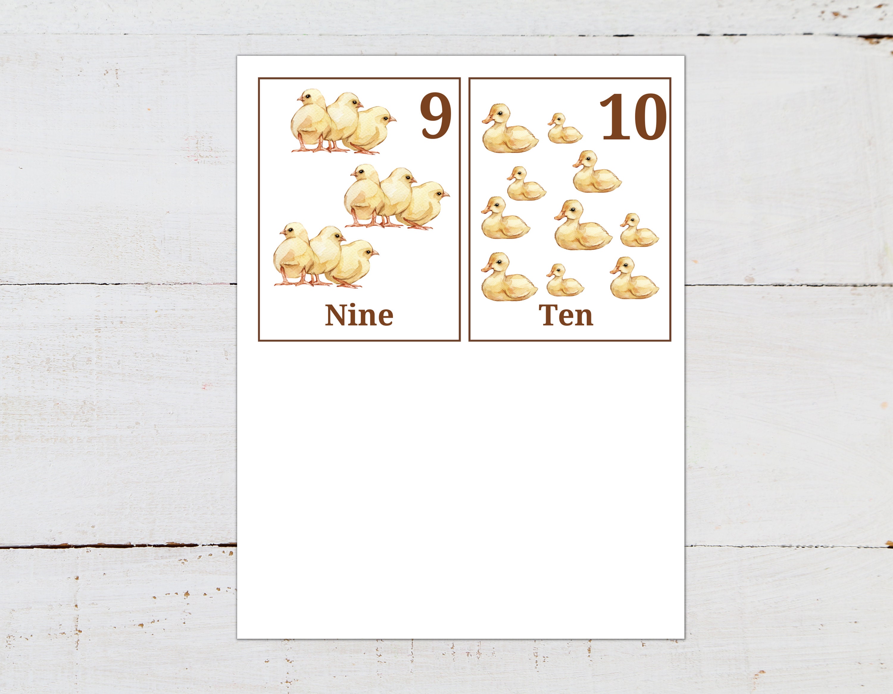FARM ANIMALS Counting Cards, 1 to 10 Counting, Early Math Activity ...