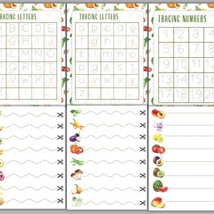 FRUIT & VEGGIES Pre-k and K Activity Pack, Homeschool, Digital, Instant ...