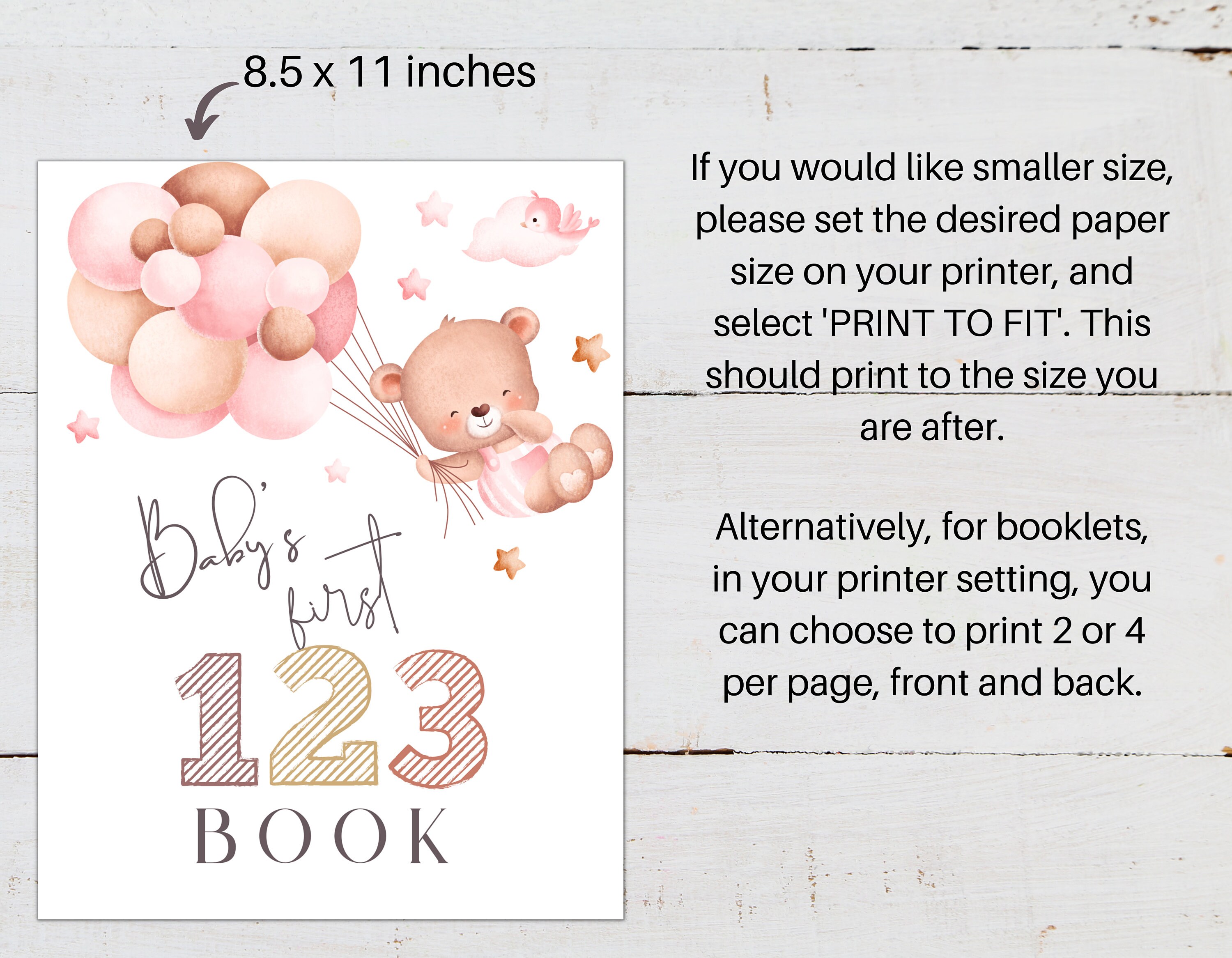 Baby's First 123 Book, Printable 123 Book, Baby's First Numbers Book ...