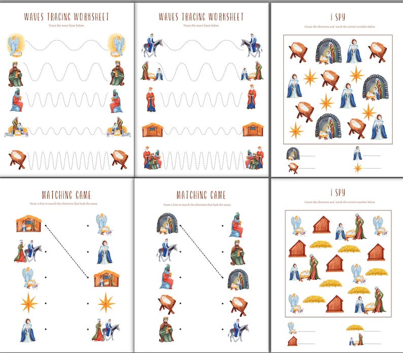 NATIVITY Pre-k and K Activity Pack, Homeschool, Digital, Instant ...