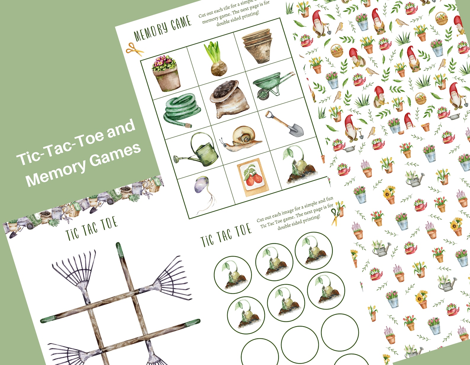 SPRING GARDEN Pre-k and K Activity Pack, Homeschool, Digital, Instant ...