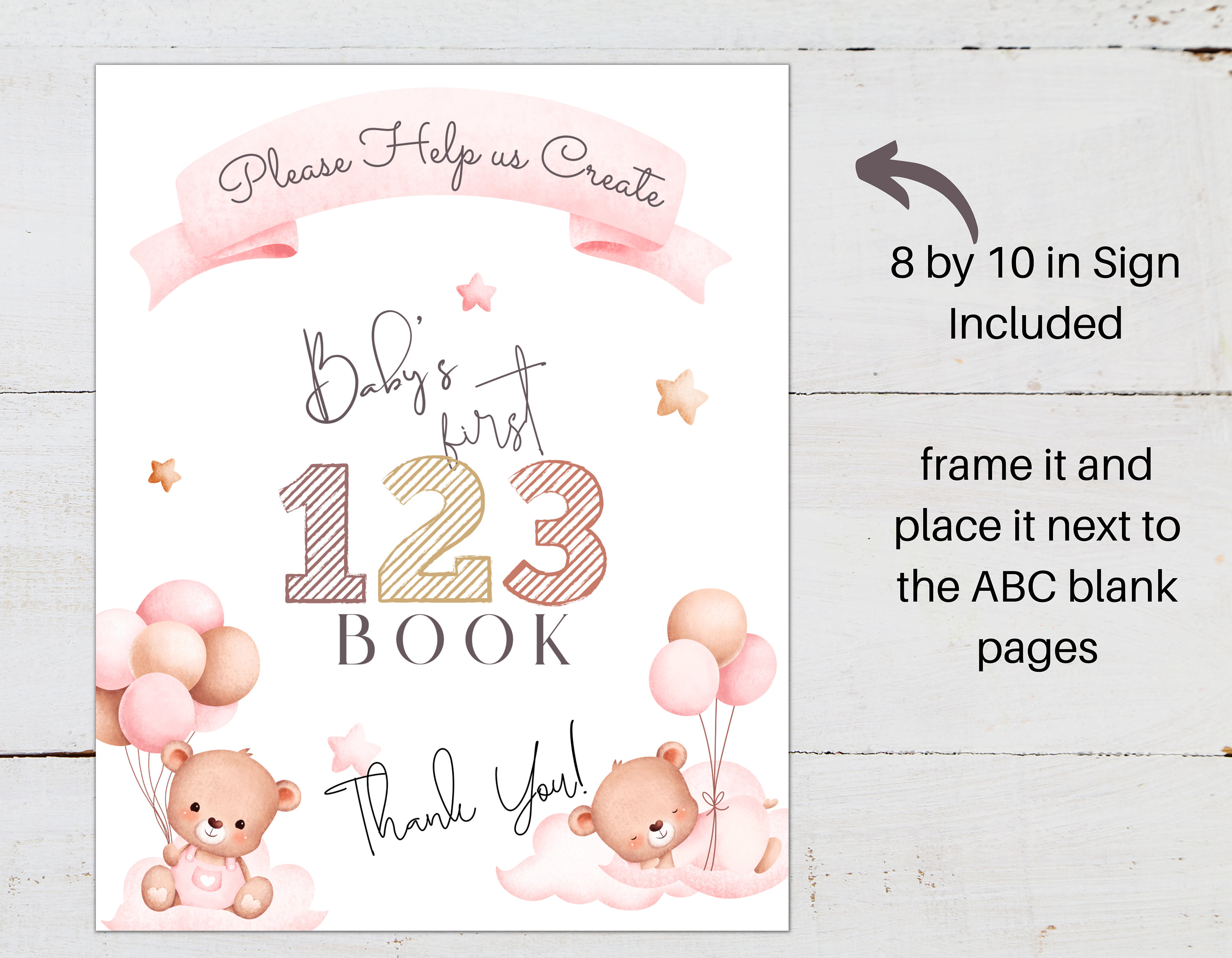 Baby's First 123 Book Printable 123 Book Baby's - Etsy