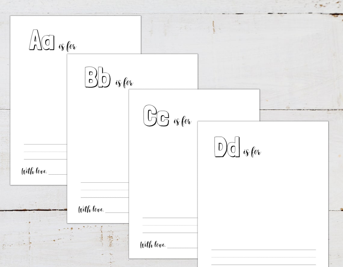 Baby's First ABC Book, Printable ABC Book, Baby's First Alphabet Book ...