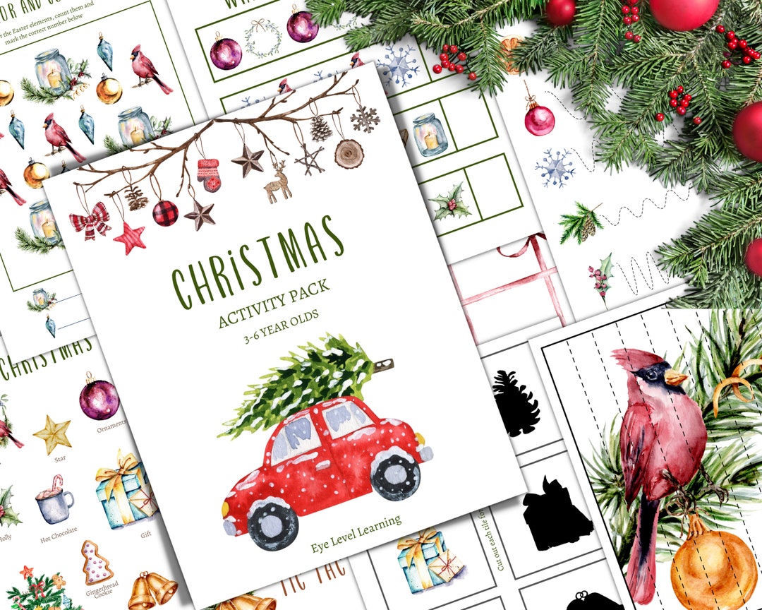 CHRISTMAS Pre-k and K Activity Pack, Homeschool, Digital, Instant ...