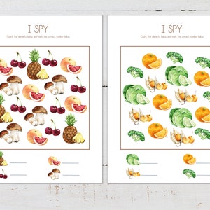 FRUIT and VEGETABLES I Spy, Printable Fruit and Vegetables Activity ...