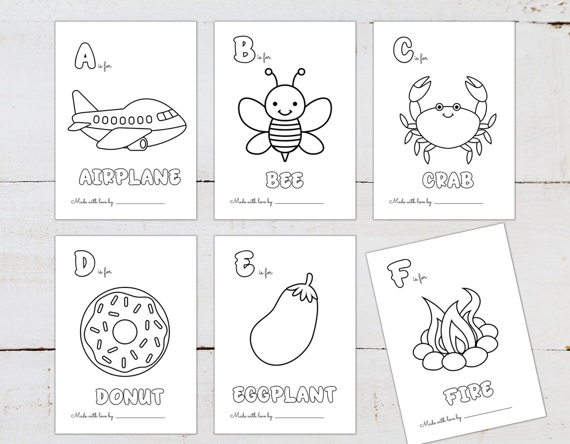 Baby's First ABC Book, Printable ABC Book, Baby's First Alphabet Book ...