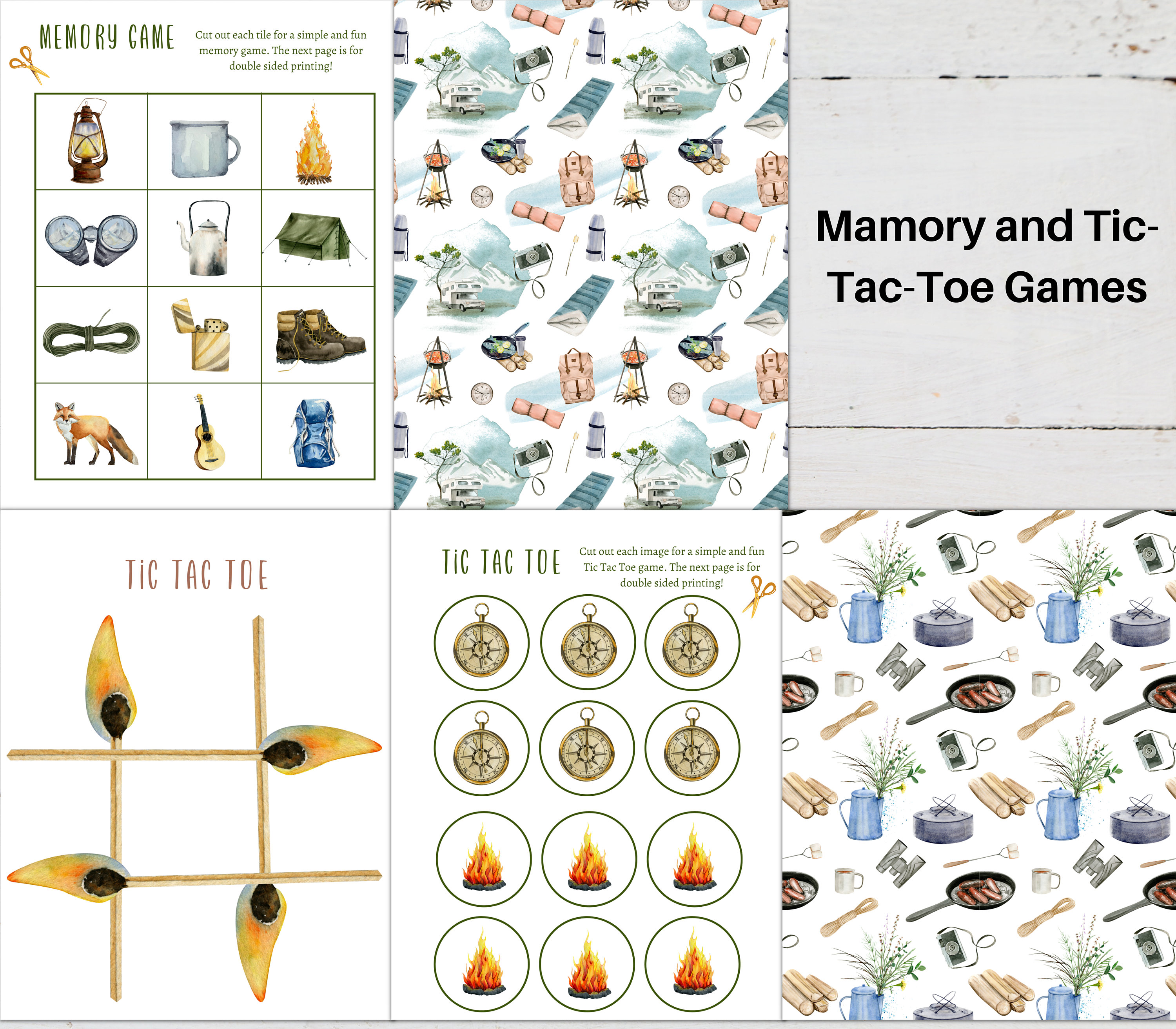 CAMPING Pre-k and K Activity Pack Homeschool Digital - Etsy