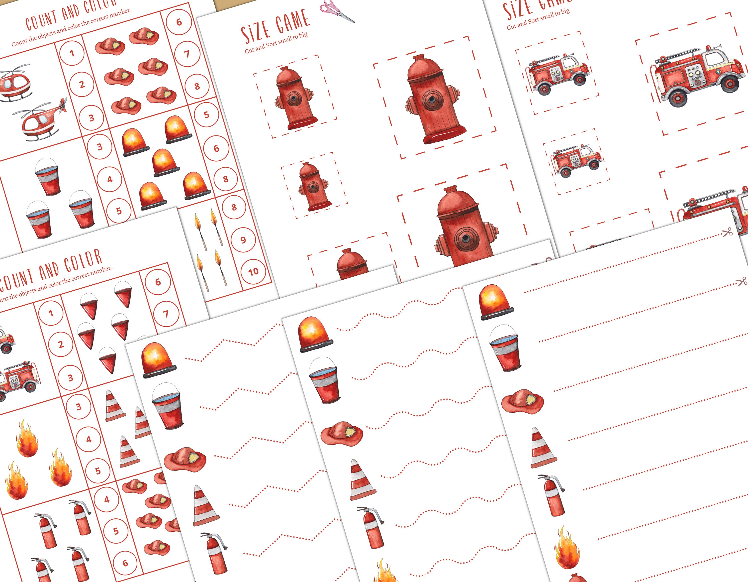 FIRE SAFETY Pre-k and K Activity Pack Homeschool Digital - Etsy Canada