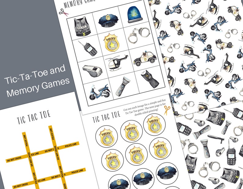 POLICE UNIT Pre-k and K Activity Pack, Homeschool, Digital, Instant ...