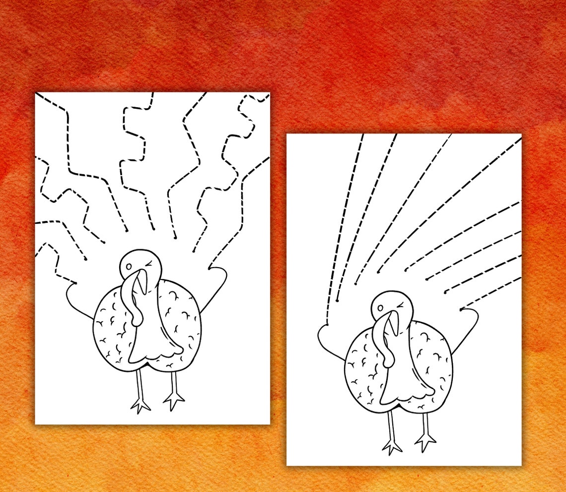 TURKEY Scissors Skills Activity Pages, Preschool Printable, Homeschool ...