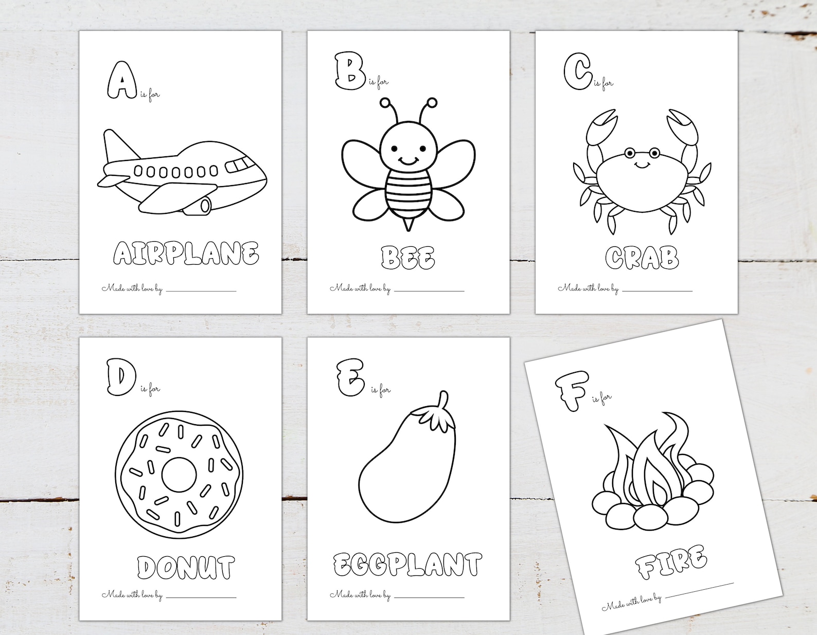 Baby's First ABC Book, Printable ABC Book, Baby's First Alphabet Book ...