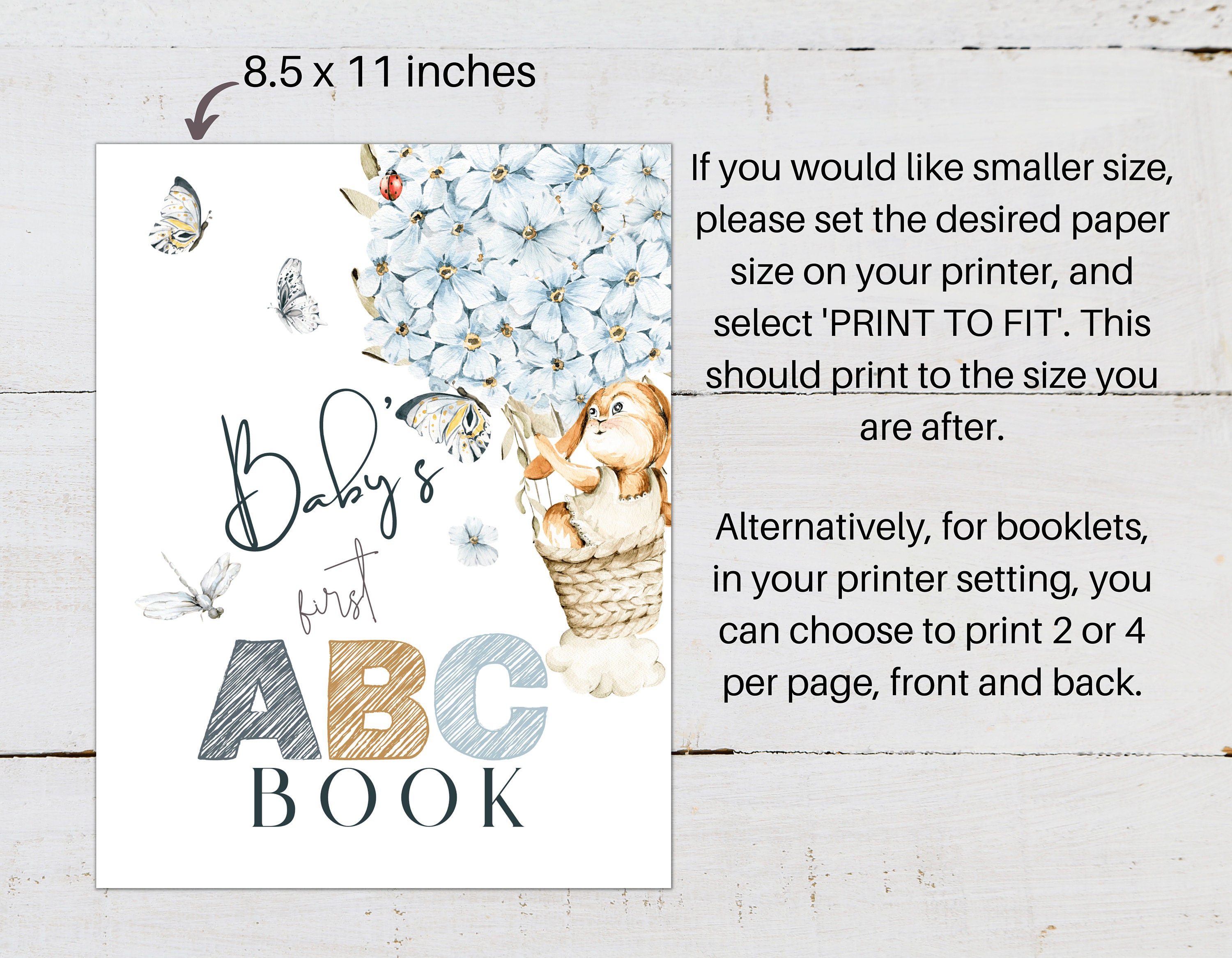 Baby's First ABC Book, Printable ABC Book, Baby's First Alphabet Book ...