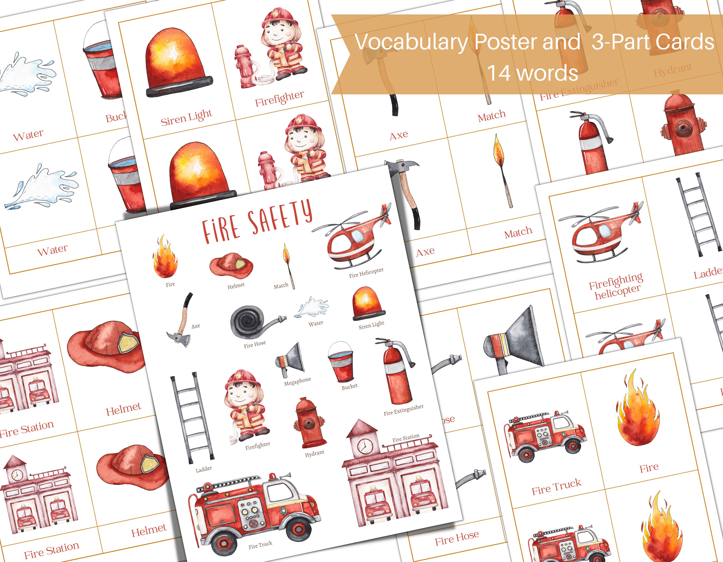 FIRE SAFETY Pre-k and K Activity Pack Homeschool Digital - Etsy Canada