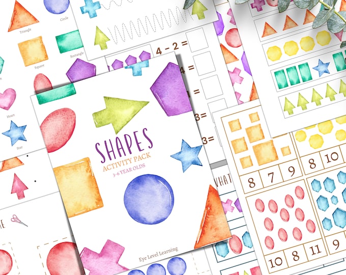 Shapes Activity Pack for Kids - Printable Bundle for Toddlers ...