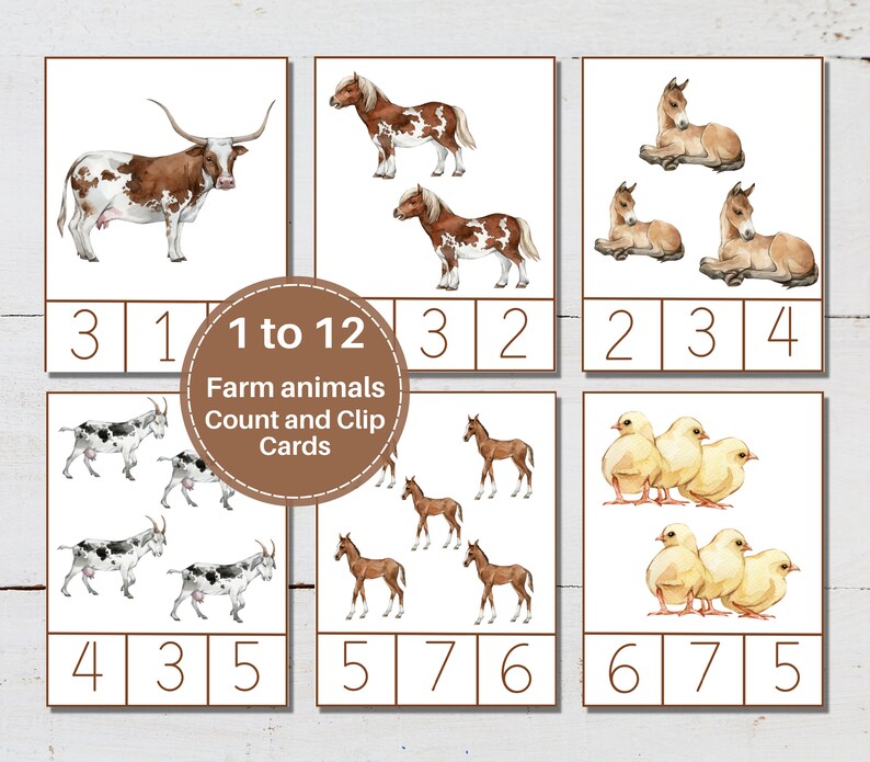 Farm Animals Activities, Poster, 3-part Cards, Puzzles, Pattern Match ...
