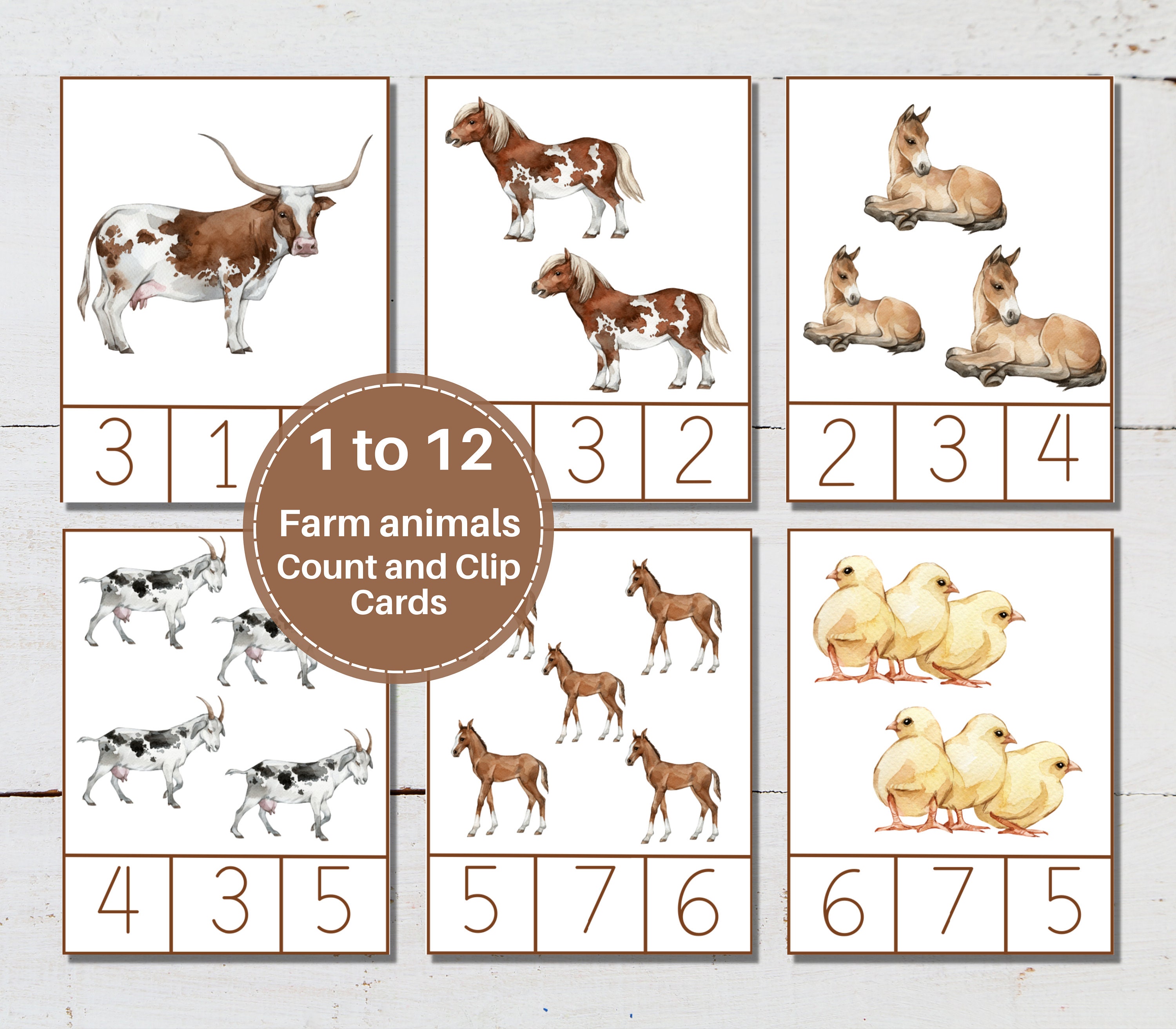 Farm Animals Activities, Poster, 3-part Cards, Puzzles, Pattern Match ...